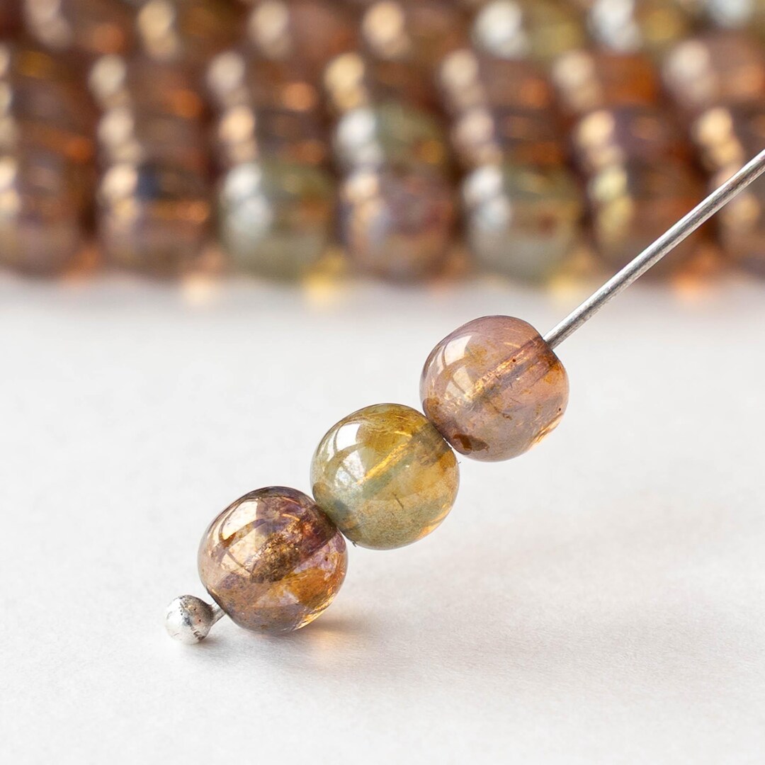 30 - 6mm Round Beads for Jewelry Making - Czech Glass Beads - Druk ...