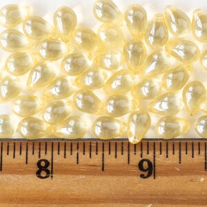 30 - 6x9mm Glass Teardrop Beads for Jewelry Making - Czech Glass Beads ...