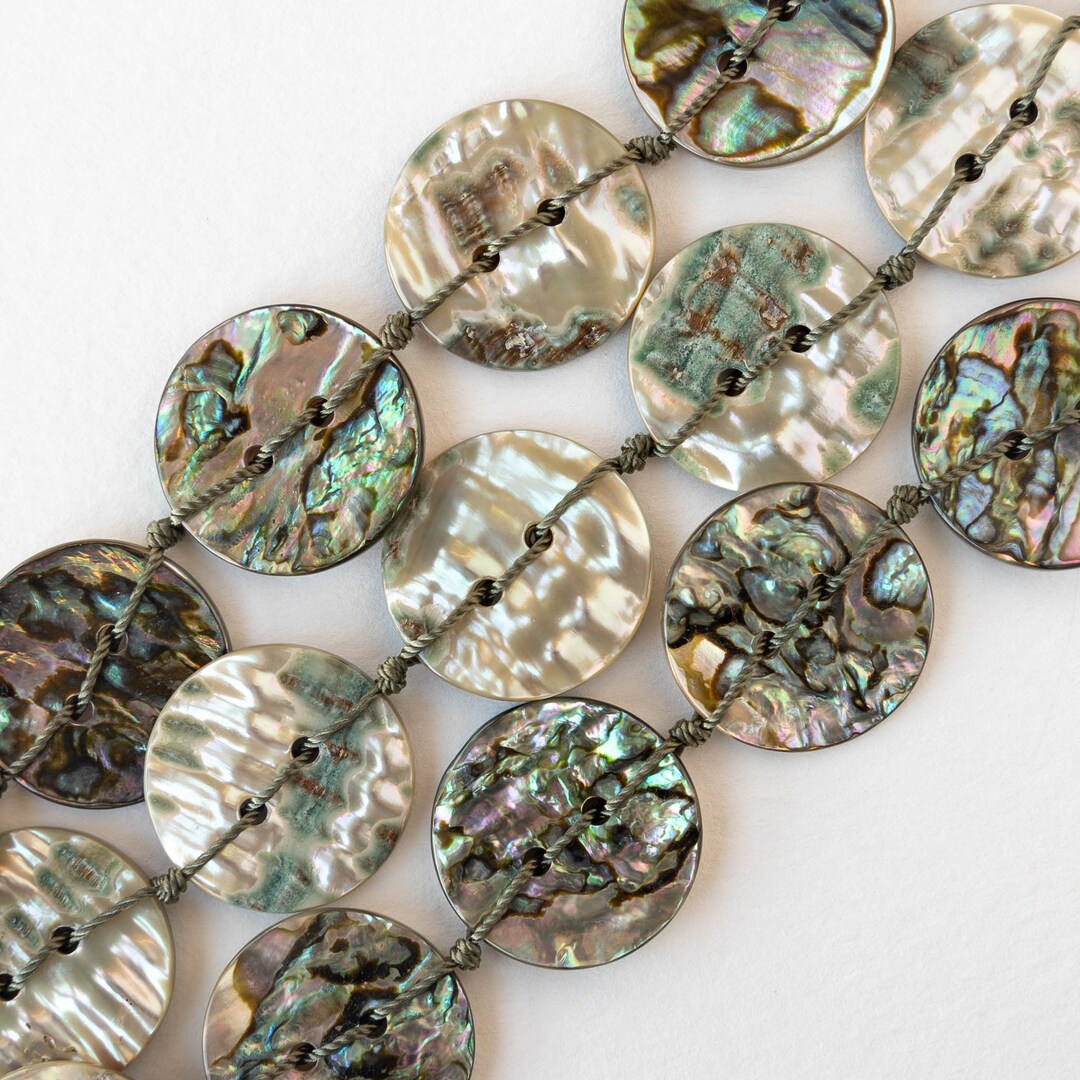 20mm Abalone Button Beads Abalone Beads Abalone Shell Beads for Jewelry ...