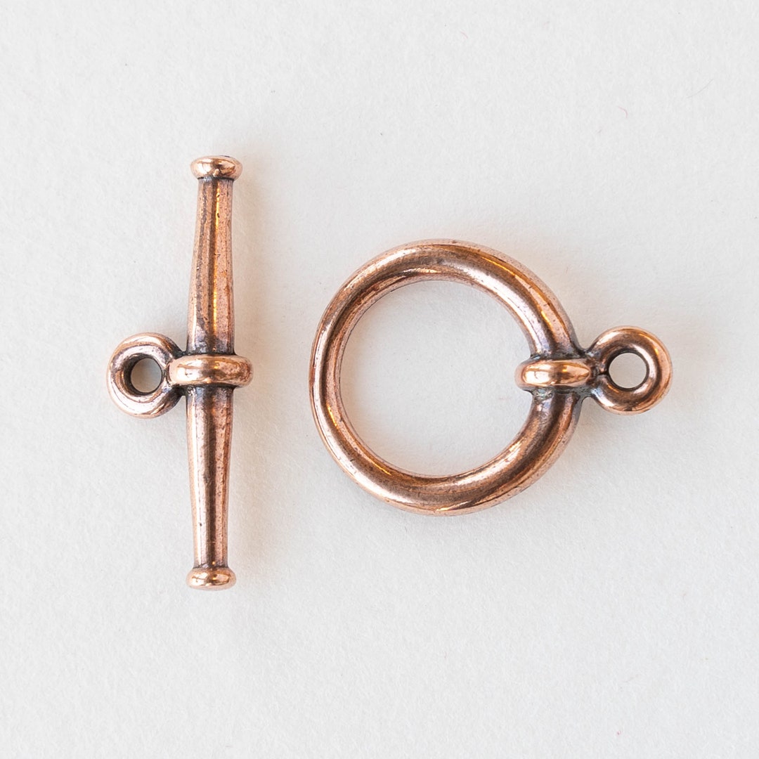 15.5mm Toggle Clasp - Tierra Cast Findings - Antiqued Copper Finish - 1 ...