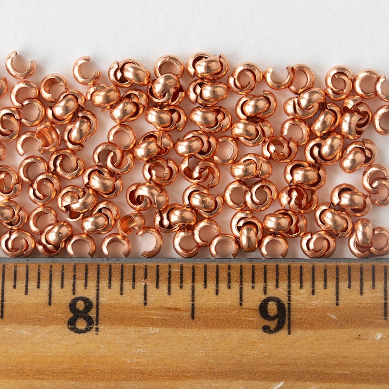 30 - Crimp Covers - Copper - 30 Pieces - Etsy
