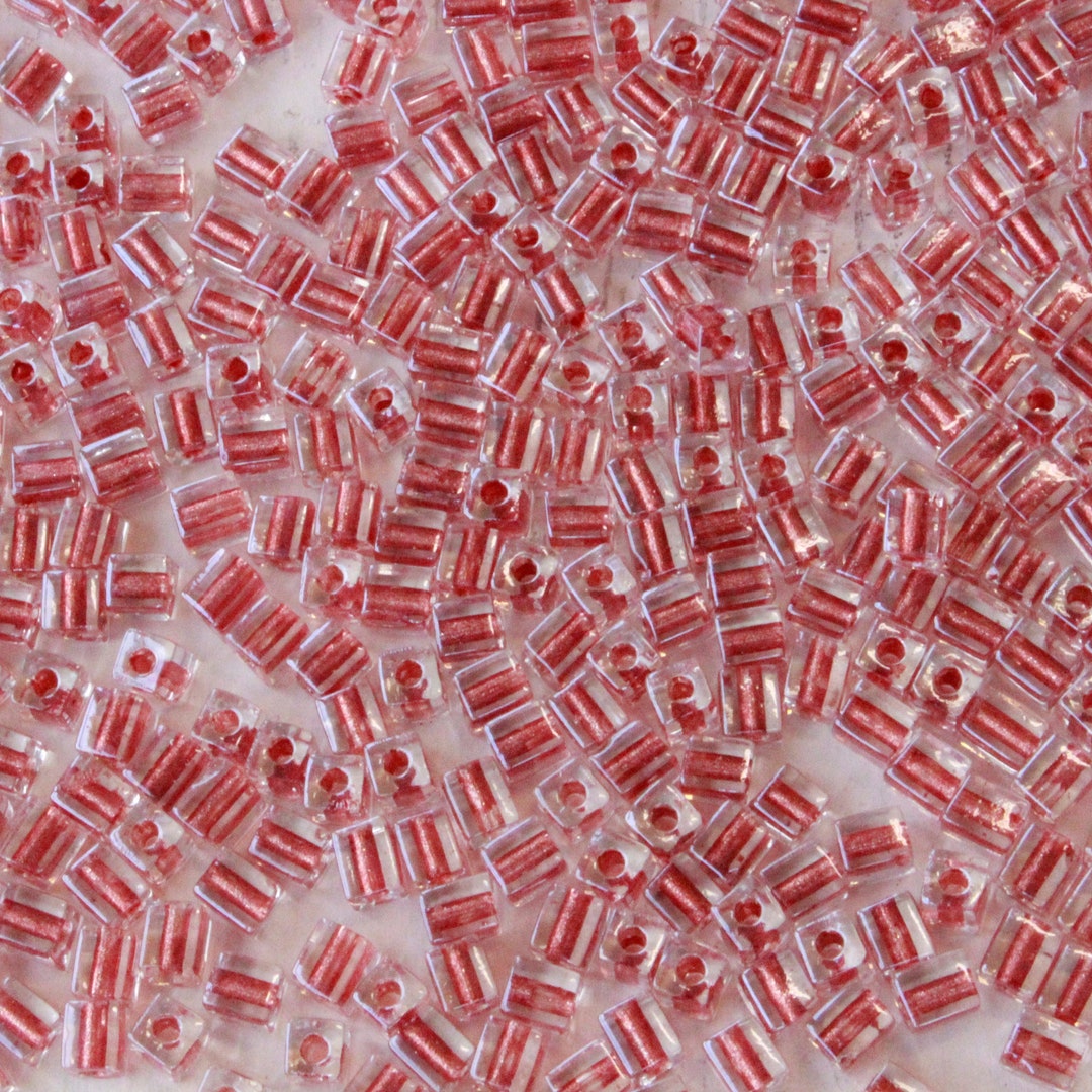 4mm Miyuki Cube Beads for Jewelry Making - Color Lined Cube Beads ...