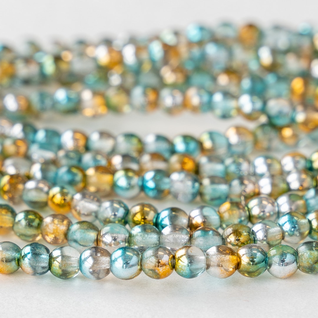 4mm Round Glass Beads - for Jewelry Making - Czech Beads - 4mm Druk ...