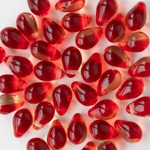 50 - 6x9mm Glass Teardrop Beads for Jewelry Making - Czech Glass Beads ...