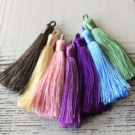 Large Silk Tassels For Jewelry Making Supply Jewelry Tassels Etsy