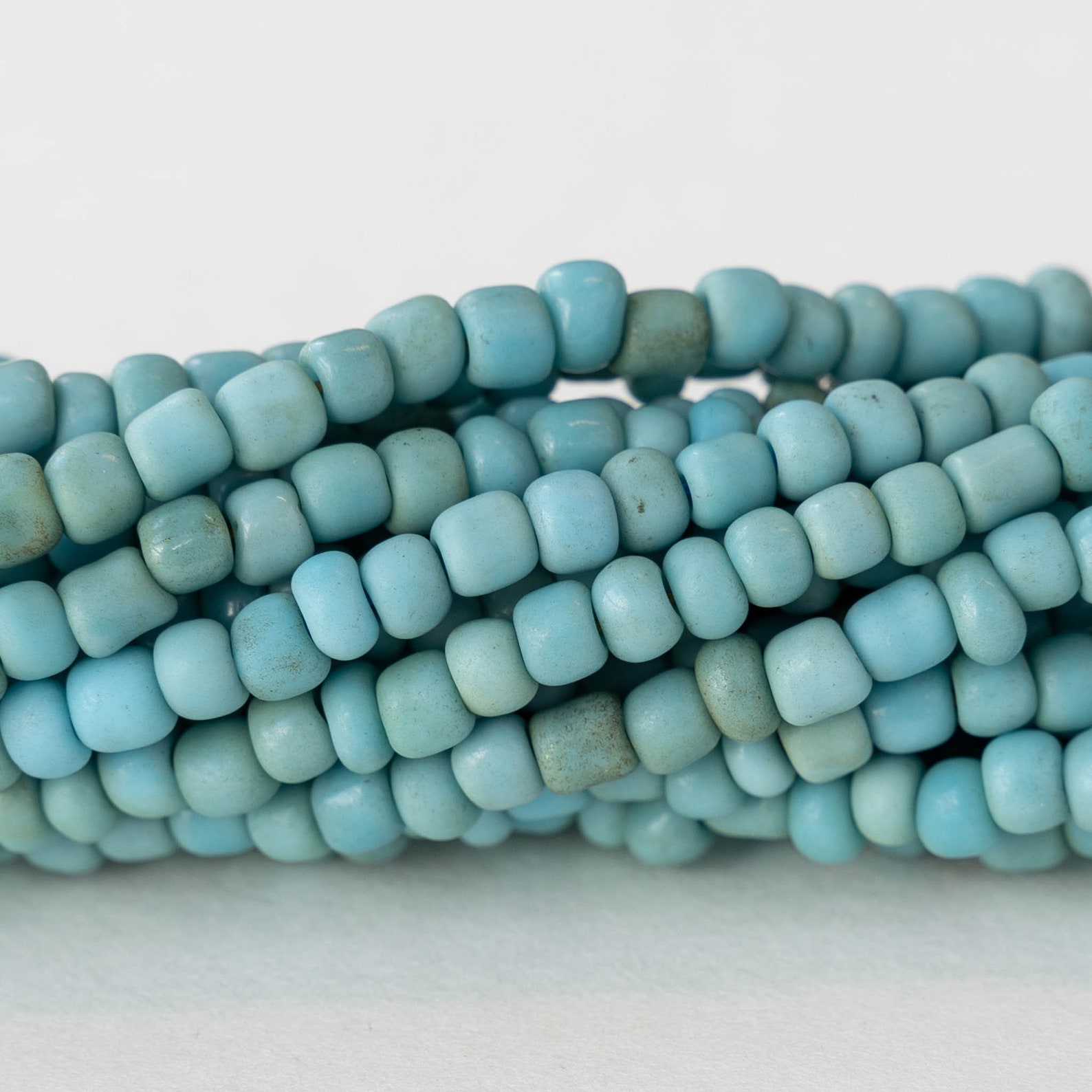 Indonesian Rustic Seed Beads for Jewelry Making 5mm Aqua - Etsy