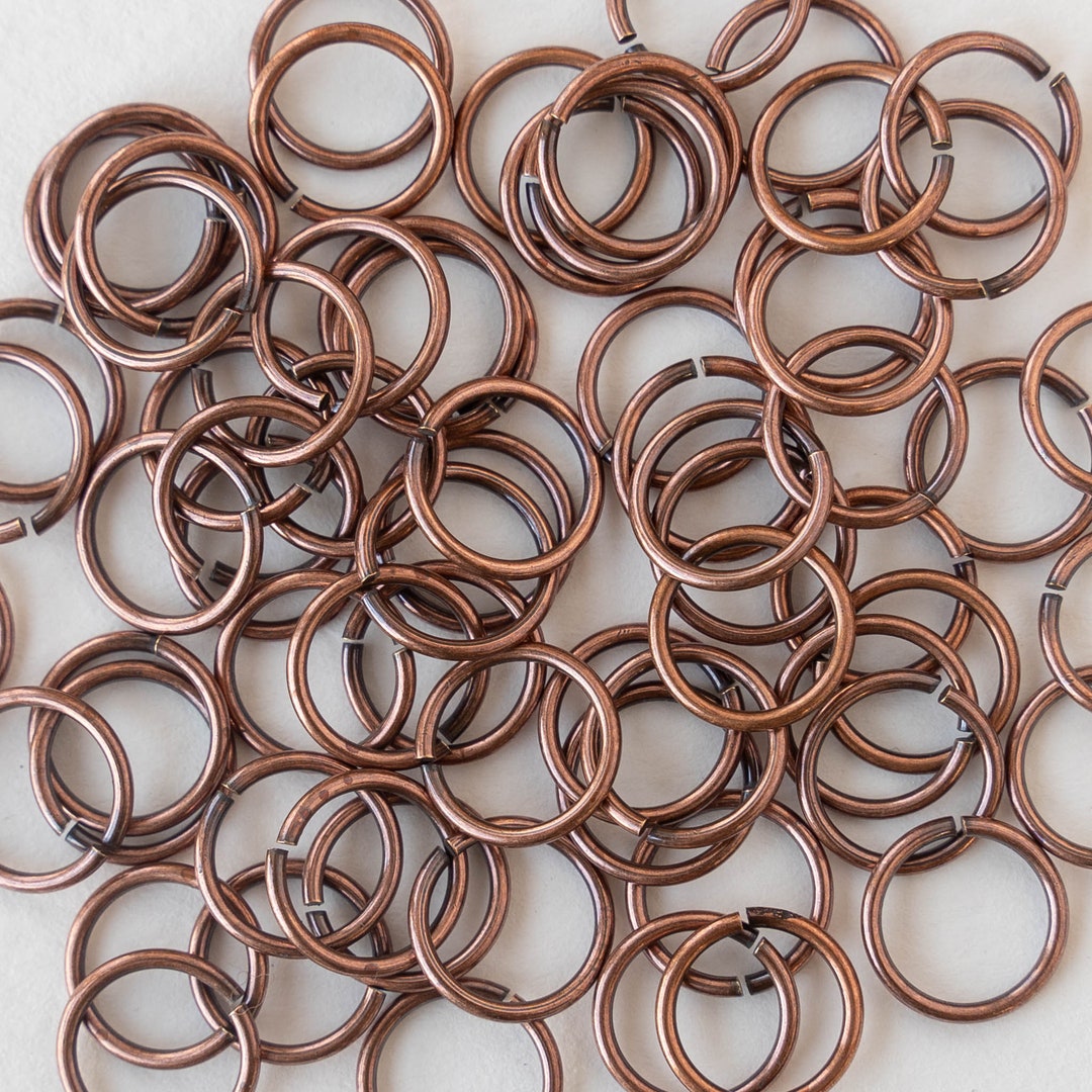 8mm Antiqued Copper Jump Rings - Jewelry Making Supplies Jewelry ...