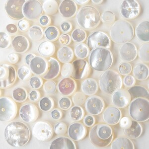 Graduated Mother of Pearl Discs Sea Shell Beads for Jewelry Making 16 ...