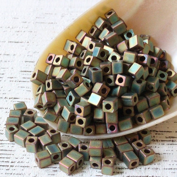 4mm Cube Beads for Jewelry Making Miyuki Cube Beads Square | Etsy