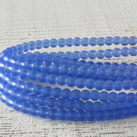 5mm Round Sea Glass Beads Recycled Glass Beads Beach Glass - Etsy