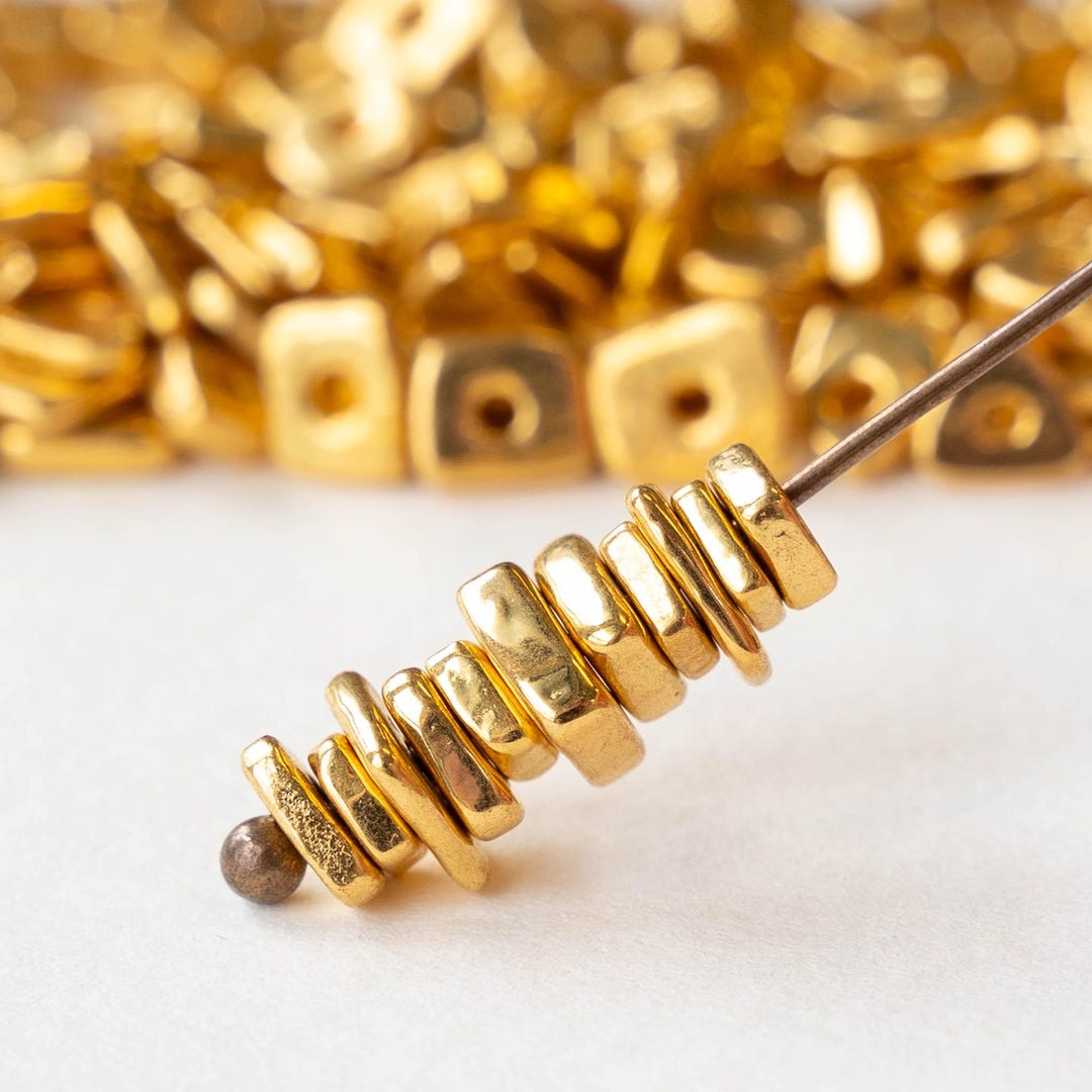 4-5mm 24K Gold Assorted Chip Disk Beads 15 Beads 2 Grams - Etsy