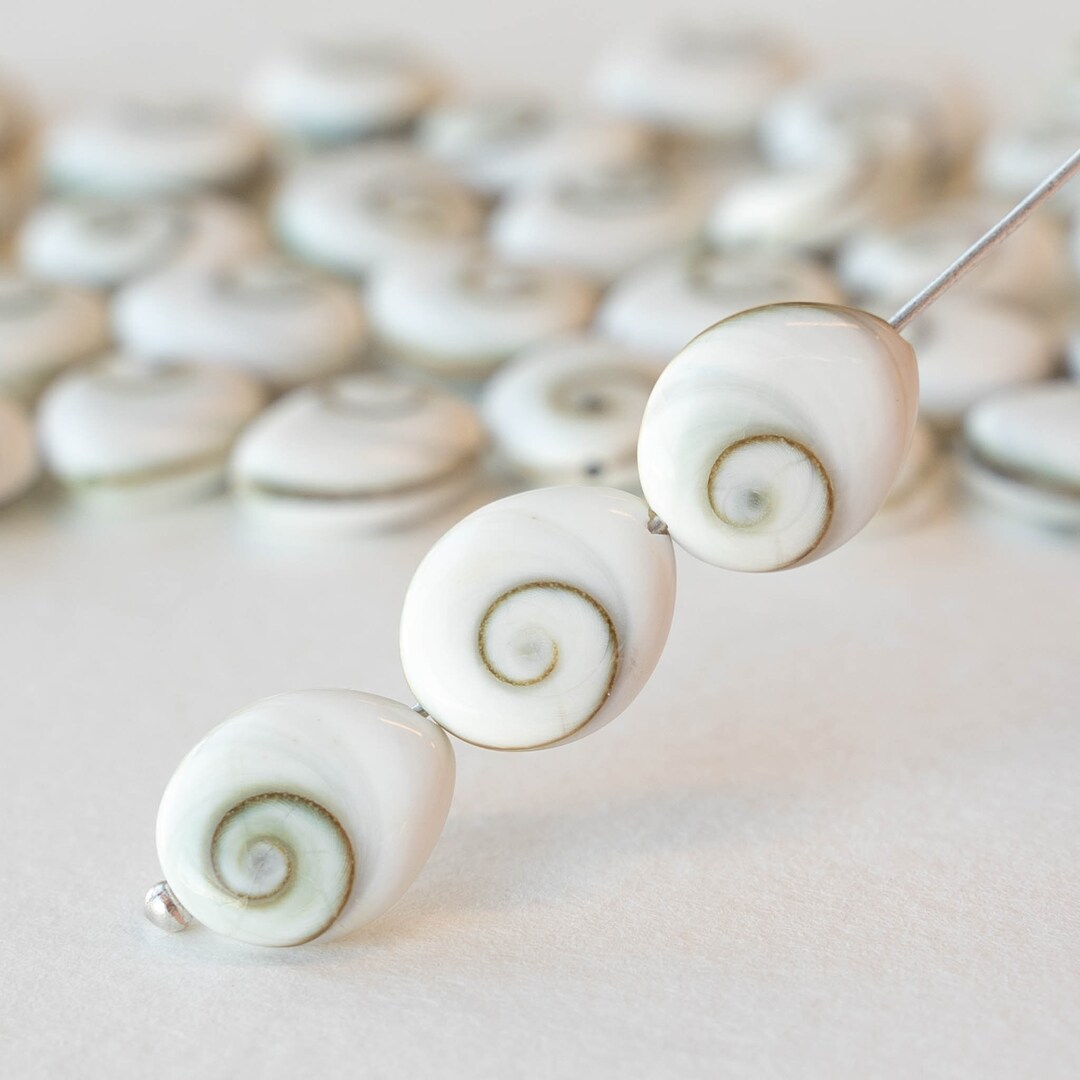 12mm Spiral Shell Teardrop Bead - Sea Shell Beads for Jewelry Making ...