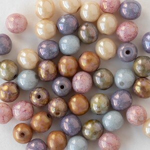 6mm Round Beads 6mm Beads for Jewelry Making - 6mm Druk Beads - Czech ...