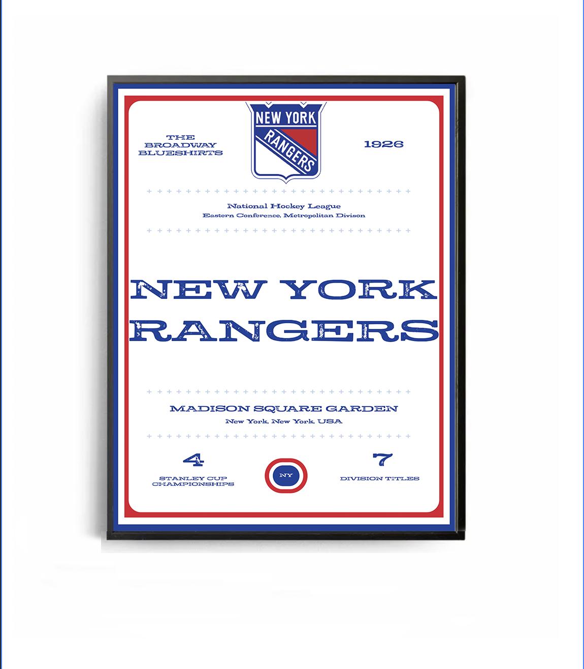 New York Rangers Poster - Etsy