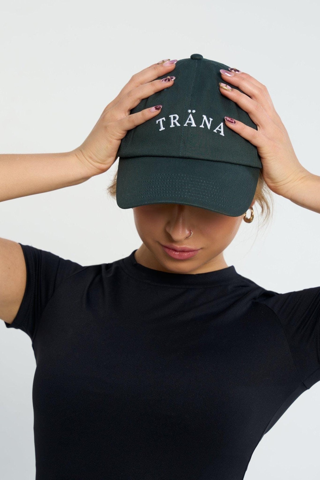 Forest Green Cap, Adjustable Sports Cap, Embroidered Logo Hat, Unisex ...