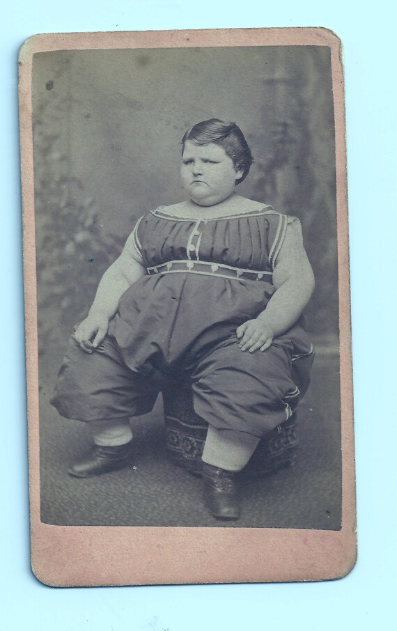 Circus Sideshow Fat Man Samuel Bishop CDV | Etsy