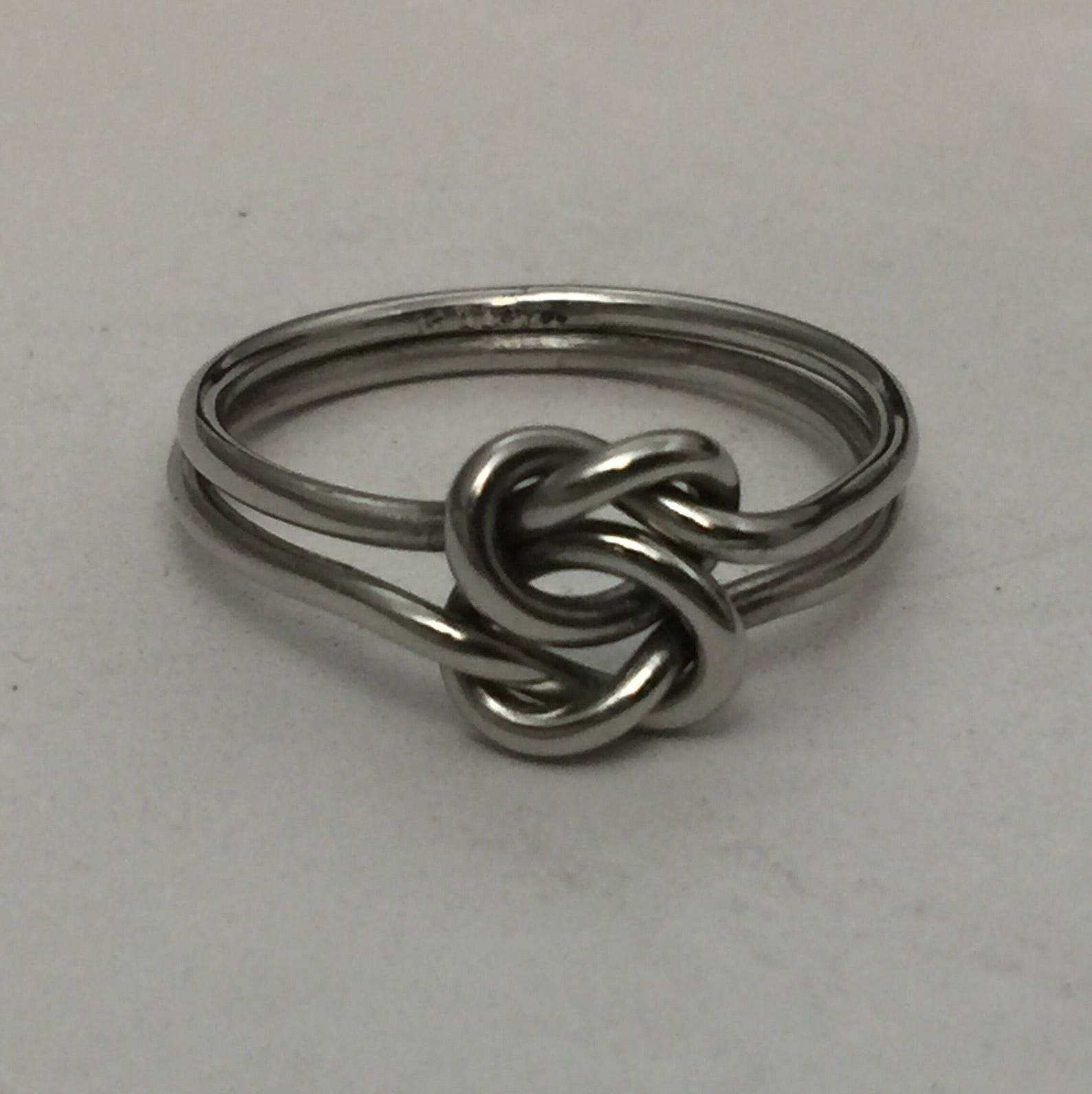 950 Platinum Double Knot Ring Wedding Ring Engagement Love | Etsy