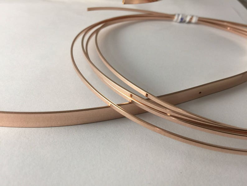 1 Ozt 14kt ROSE Gold Fill Flat Wire Rectangle Jewelry Wire - Etsy Australia