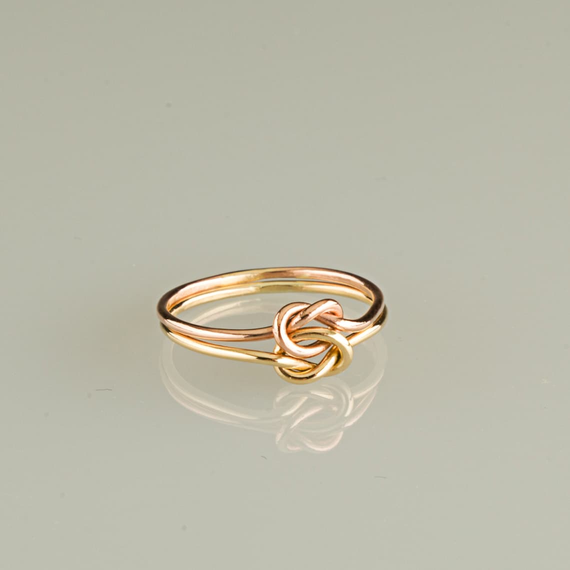 14K Solid GOLD Etsy Jewelry Love KNOT Ring Celtic18g Rose - Etsy