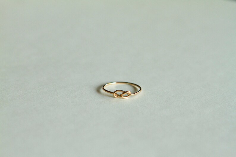 14kt Gold Infinity Knot Ring Love Knot Ring Wedding Band - Etsy