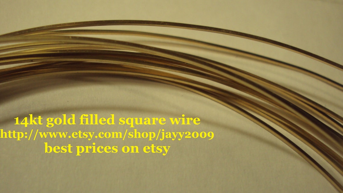 14k Gf 21g SQUARE Wire Hh 10 Ft 14kt Gold Filled 21ga | Etsy
