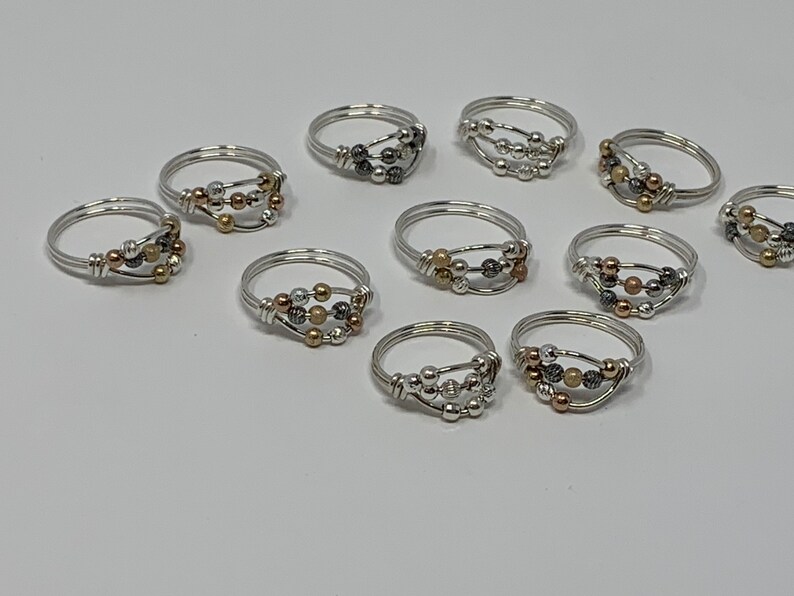 Set of 2 Rings 14kt Gold Filled Argentium Sterling Silver - Etsy