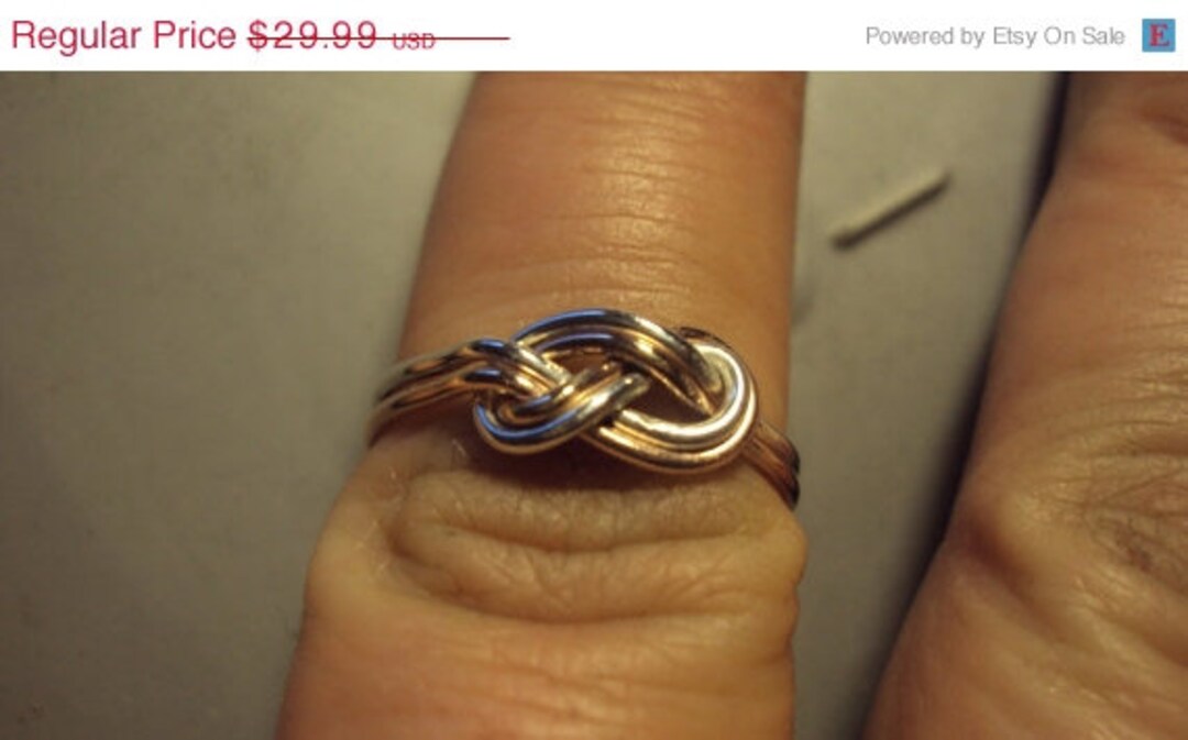 Etsy Jewelry, Infinity Knot, Double Infinity Knot Ring, Any Metals ...
