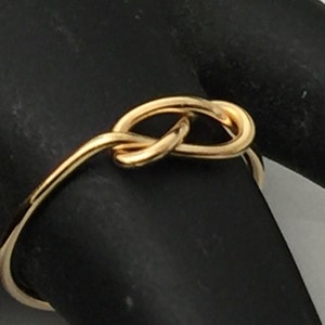 Gold Infinity Knot, 10kt Solid Gold, Love Knot, Eternity Knot Ring ...