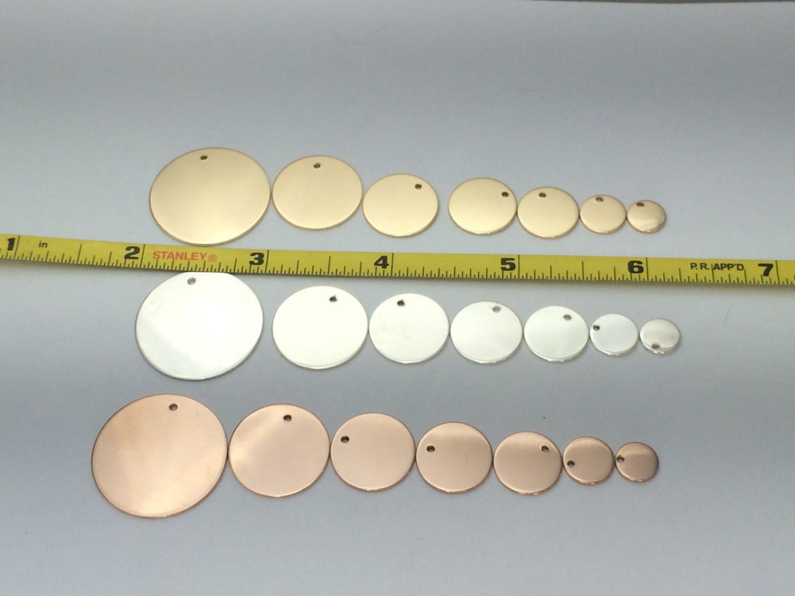 3/8 Blank 9.5mm Disc Blank in Your Color Choice Hand - Etsy