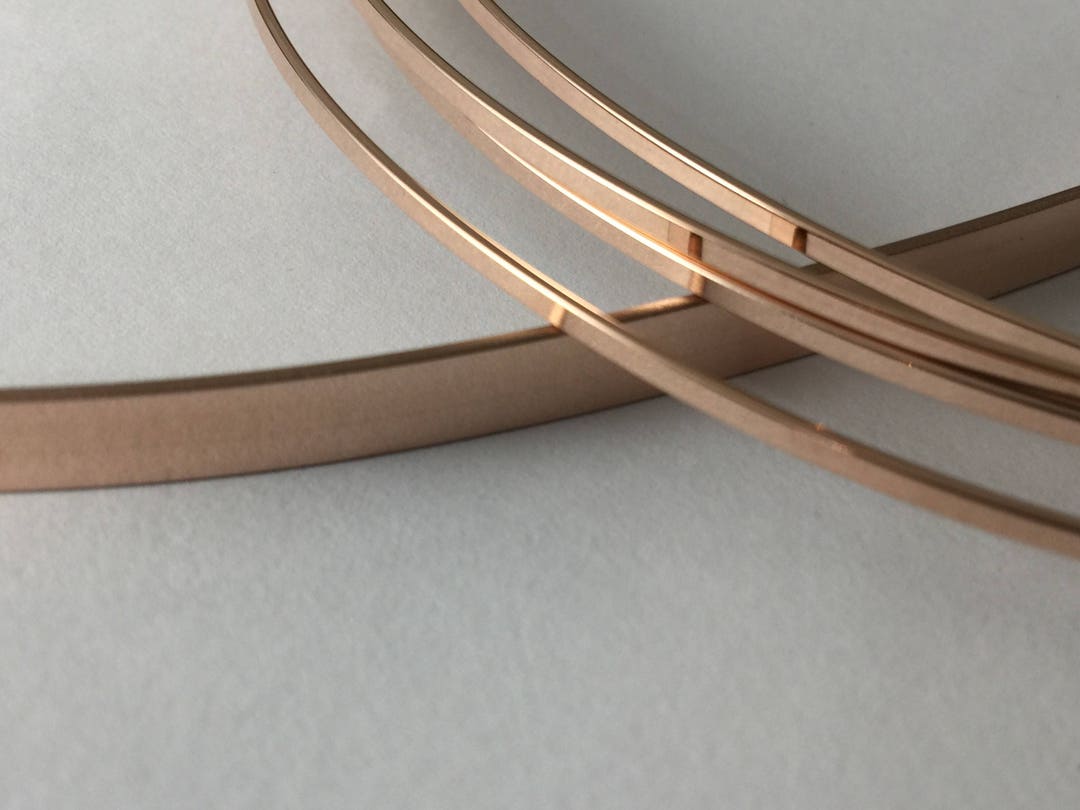 14kt ROSE Gold Fill Flat Stock, Flat Wire, Rose Gold Rectangle Wire ...