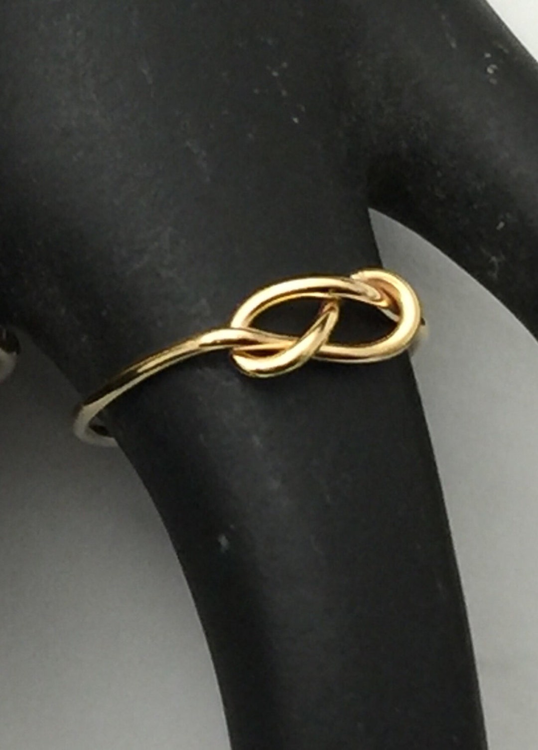 Gold Infinity Knot, 10kt Solid Gold, Love Knot, Eternity Knot Ring ...
