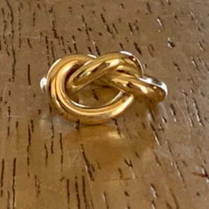 14kt Gold Love Knot Ring, Thick and Chunky Knot Ring, Statement Ring - Etsy