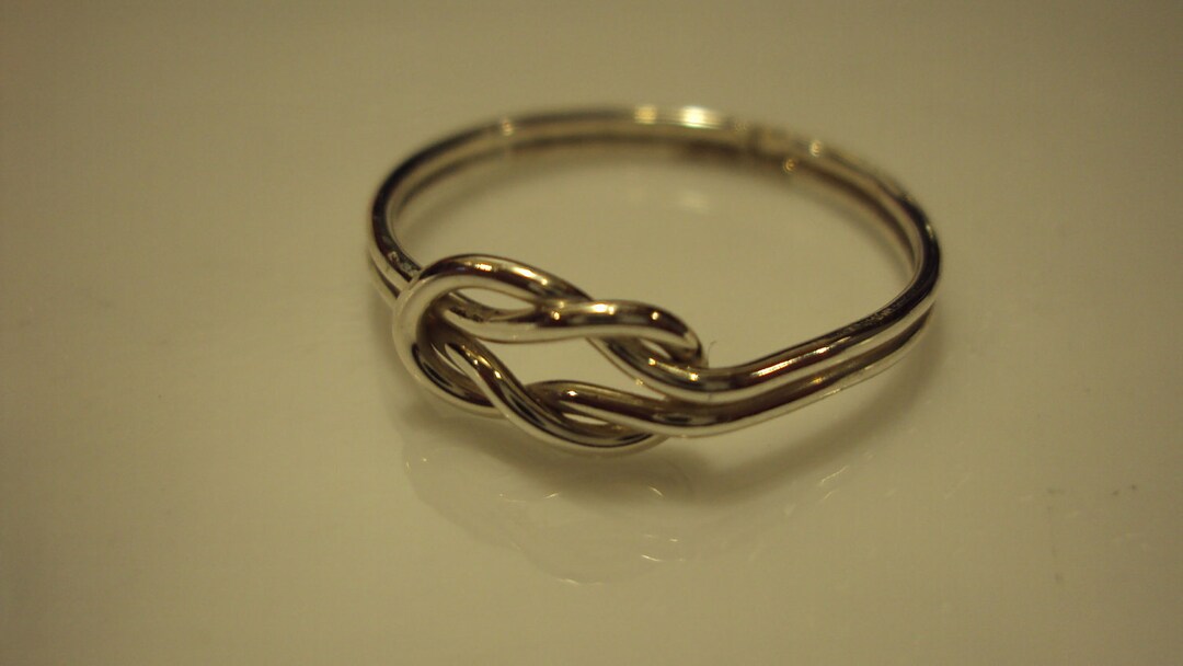 Set of 2, Buckle Knot, Sailors Knot, Hercules Knot Ring, 14kt Yellow ...