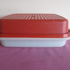 Vtg Tupperware SEASON SERVE, #1518, Paprika Sheer Ice, 9" X 7" X 2 ...