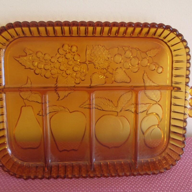Glass Relish Tray - Etsy
