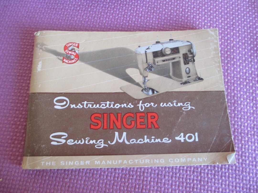Original 1957 Vintage SINGER SEWING MACHINE 401 Slant-o-matic ...