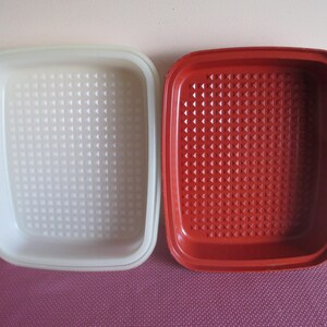 Vtg Tupperware SEASON SERVE, #1518, Paprika Sheer Ice, 9" X 7" X 2 ...