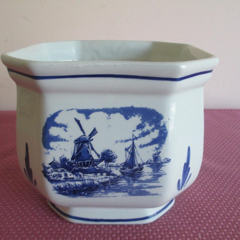 Delft Blue Planter - Etsy