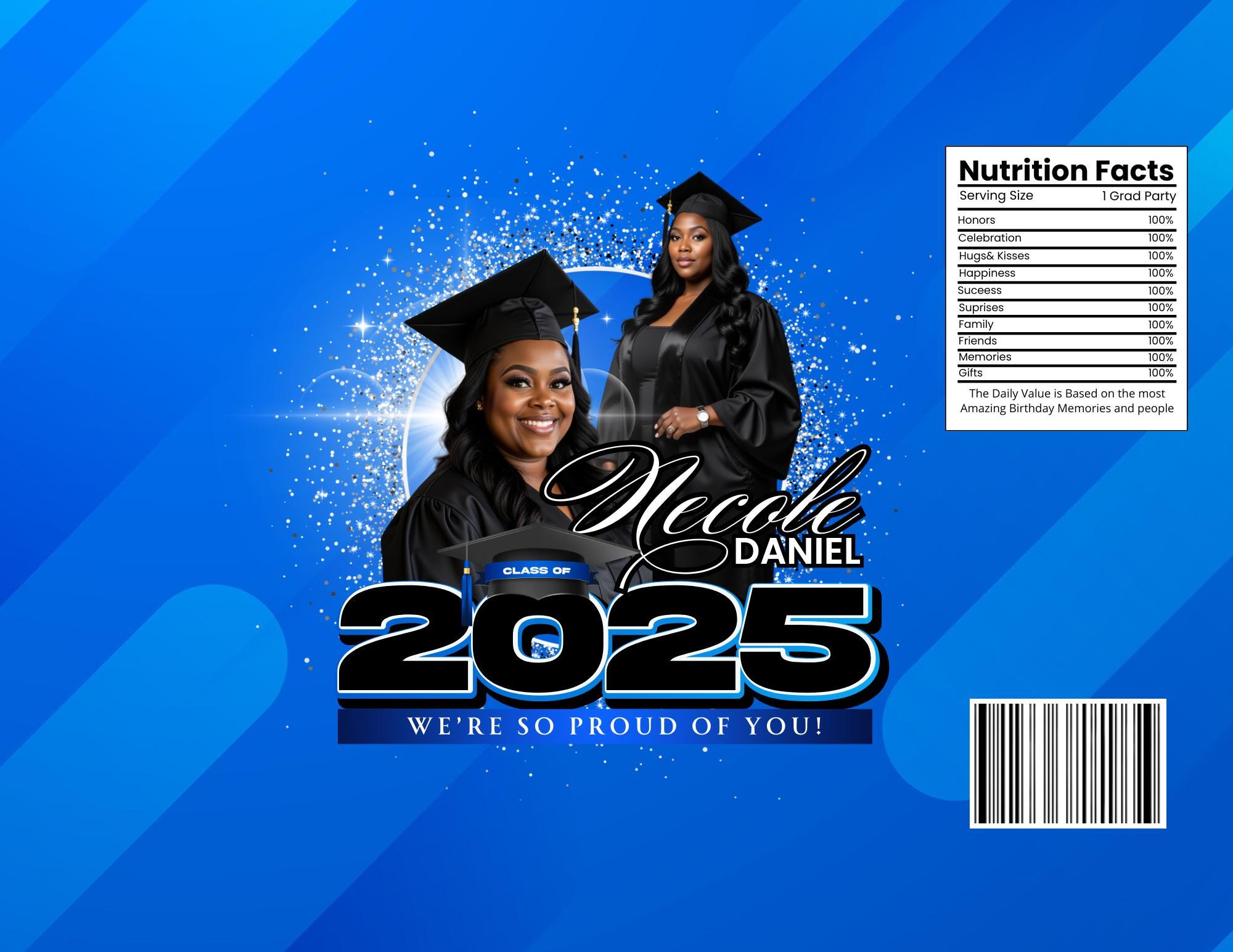 15 Editable Graduation Chip Bag Design | Instant Download | DIY Party ...