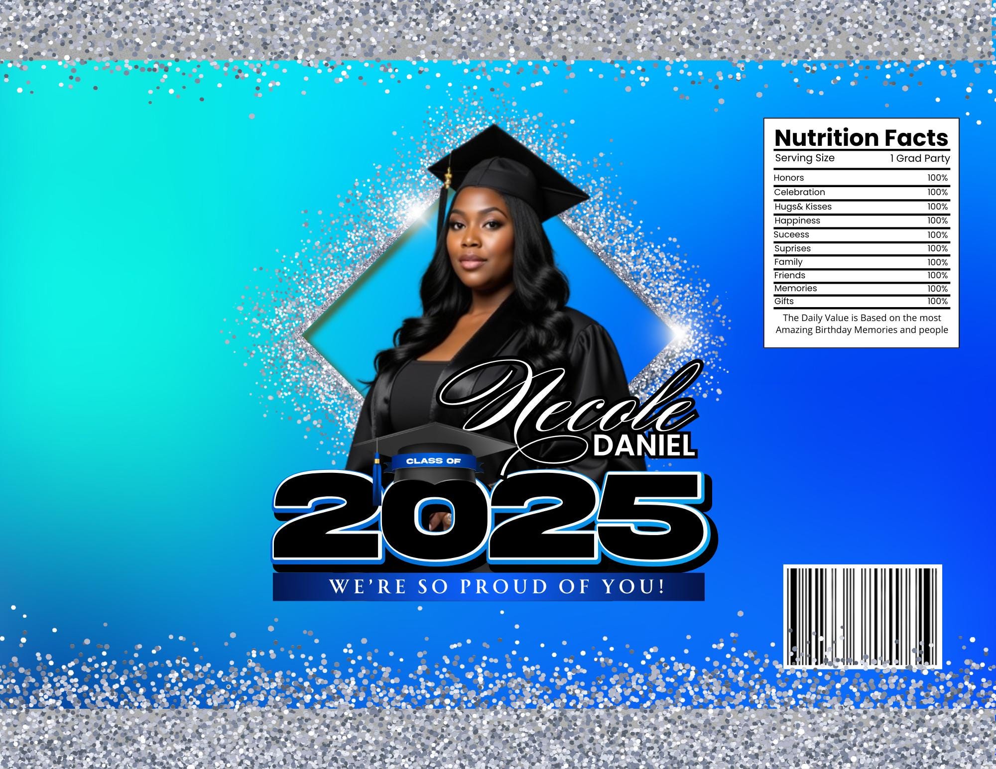 15 Editable Graduation Chip Bag Design | Instant Download | DIY Party ...