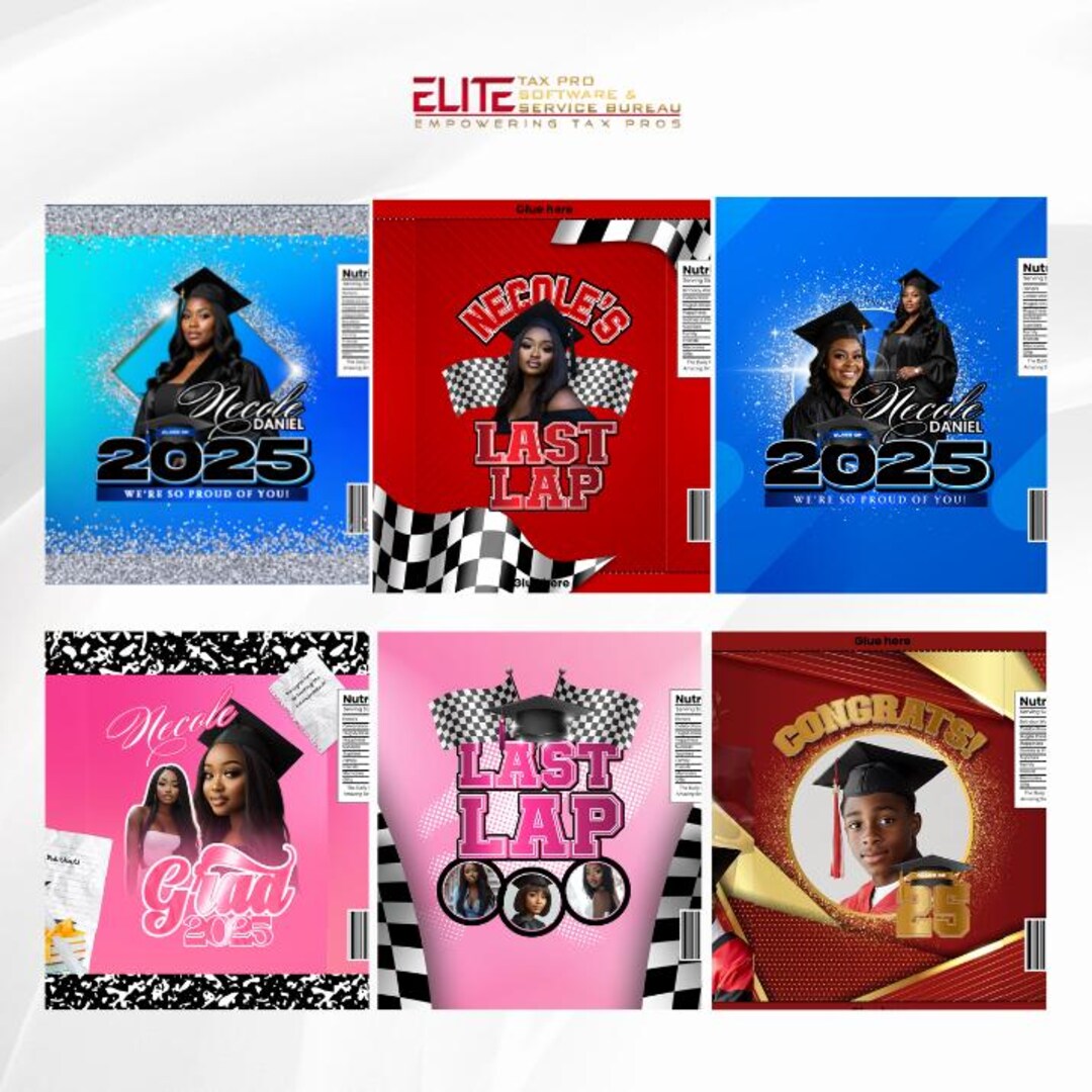 15 Editable Graduation Chip Bag Design | Instant Download | DIY Party ...