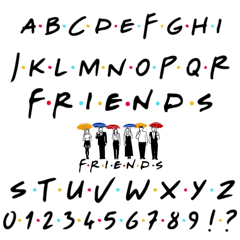 Friends Font - Etsy
