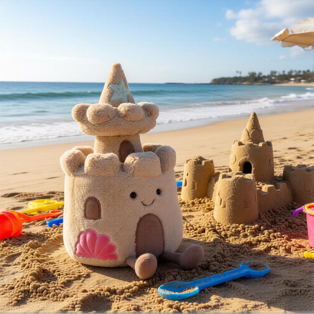 Jelly Cat Sandcastle Digital Print - Etsy