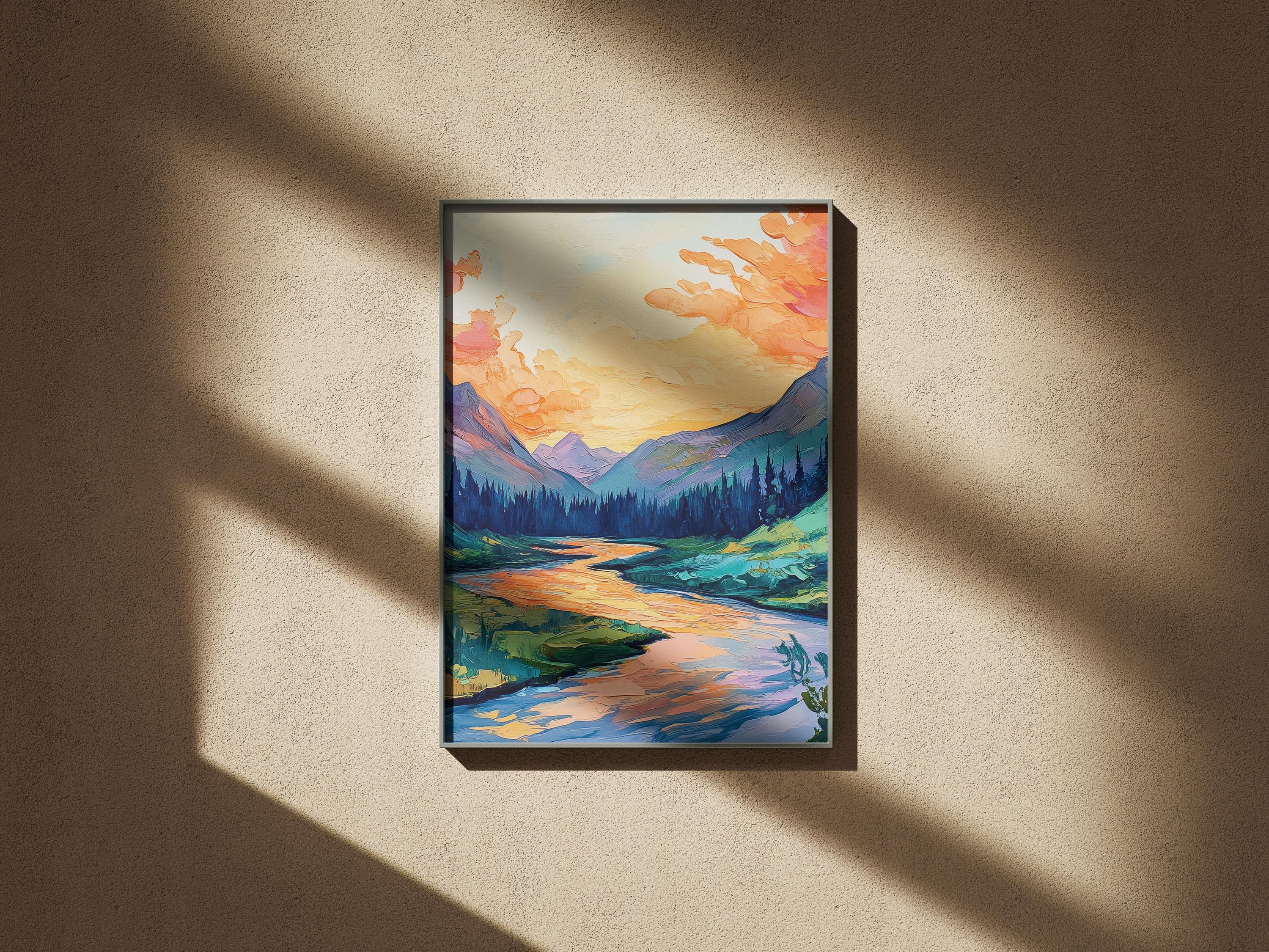 Snowdonia National Park Print - Set of 3 Vibrant Modern Landscape ...