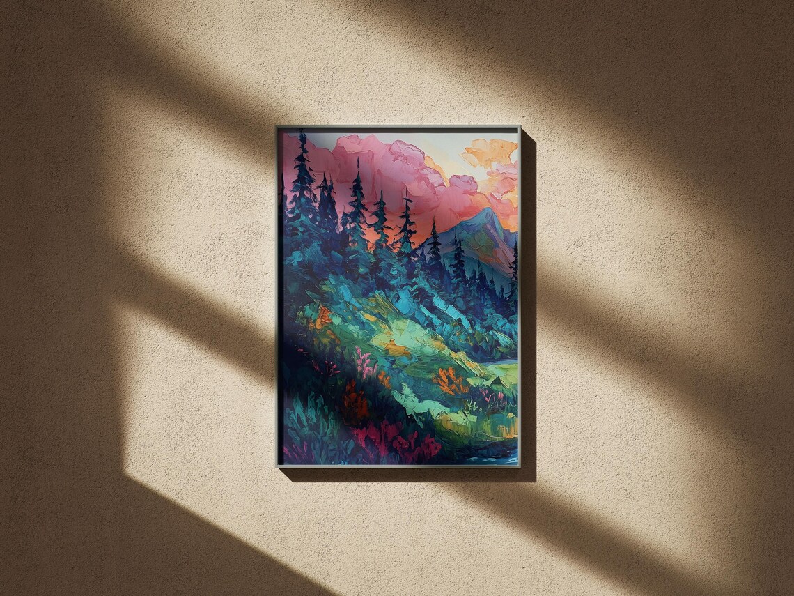 Snowdonia National Park Print - Set of 3 Vibrant Modern Landscape ...