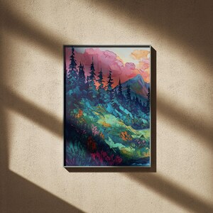 Snowdonia National Park Print - Set of 3 Vibrant Modern Landscape ...