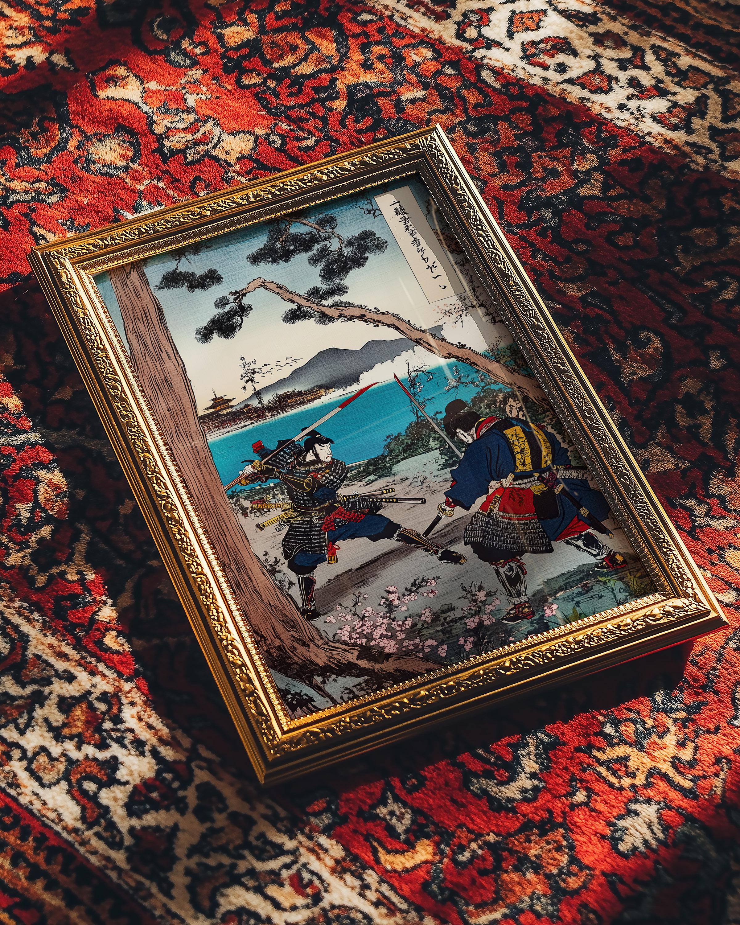 Samurai Battle Ukiyo-e Print: Japanese Fine Art Poster - Etsy