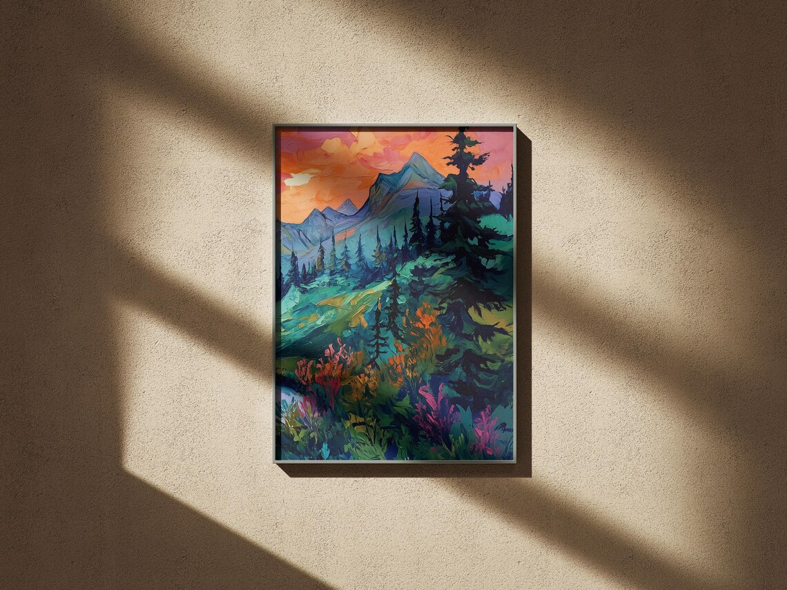 Snowdonia National Park Print - Set of 3 Vibrant Modern Landscape ...