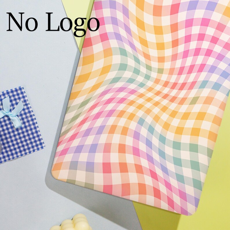 Pastel Wavy Checkered Personalized Photo MacBook Case – Fits MacBook ...
