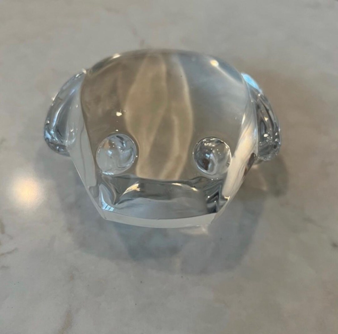 Val St. Lambert Large Crystal Frog Paperweight - Etsy
